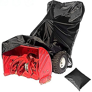 Riding Lawn Mower Cover Waterproof Polyester Oxford Tractor Cover Universal Fit Decks up to 54", Snow Blower Cover All Weather Premium Dustproof Snow Thrower Cover Heavy Duty Superior with Storage Bag