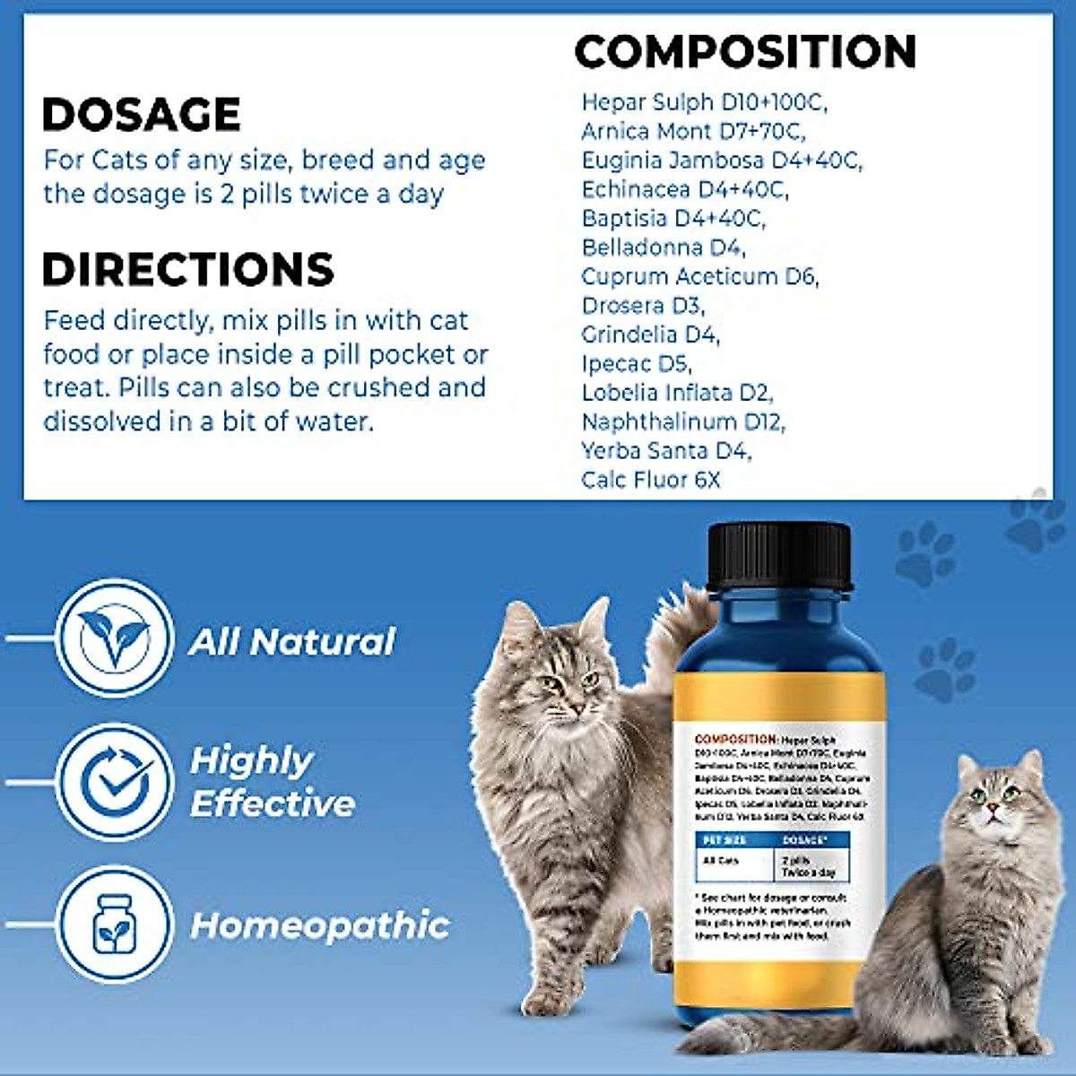 BestLife4Pets | Breathe Easy for Cat | Improve Your Cats Respiratory Systems and Breathing| Cat Antihistamine for Sneezing and Nose Congestion | 450 Pills