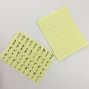 Healifty 1 Pcs Piano Stickers for Keys Piano Keyboard Stickers for 61 54 49 Keys Color Black Transparent Piano Numbered Musical Notation Stickers