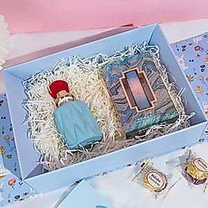 Aiuonenian Gift Boxes With Lid 11.4x8.3x3.4In, Large Birthday Gift Boxes For Presents, Bunny Cartoon Design Gift Box For Child Birthday Gift, Wedding Gift Box (blue)