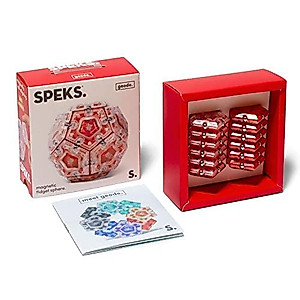 Speks Geode Sphere Magnetic Fidget Toy for Adults & Teens 14+ | Sensory Gadget for Stress Relief and Anxiety, Office Desk Toy Present, Christmas Gift, Holiday Stocking Stuffer | Lava, 12-Piece Set