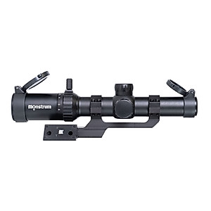 Monstrum 1-6x24 LPVO Rifle Scope with Offset Micro Red Dot Mount | Compatible with Vortex Venom/Viper/Fastfire/Docter Standard Red Dots
