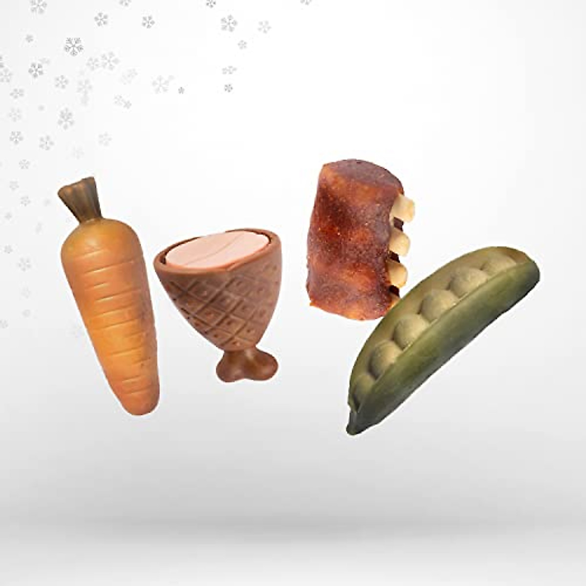 DreamBone Holiday Favorites, 4 Count, Made with Real Chicken, Rawhide-Free Chews for Dogs