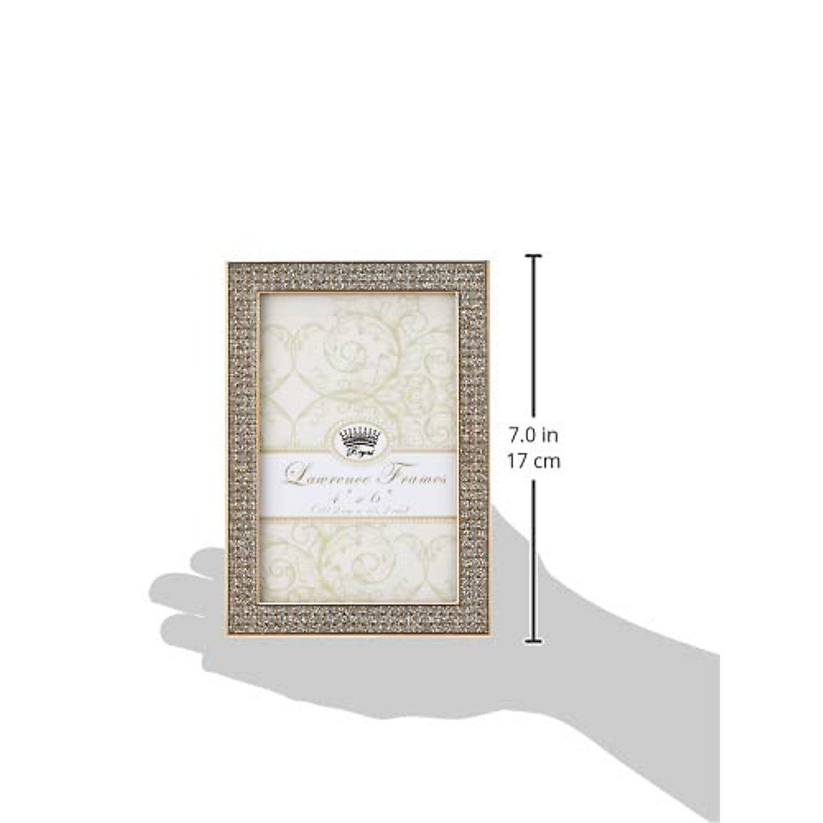 Lawrence Frames Lawrence Royal Designs 4x6 Turner Gold and Glitter Metal Picture Frame