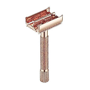 VIKINGS BLADE Safety Razor for Women + 5 Swedish Steel Blades. Quick Release Head, Double Edge. Smooth, Reusable, Eco-Friendly (Model: Eva)