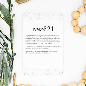 Pregnancy Prayer Cards for Parents/Grandparents (20 Cards) by Duncan & Stone - One-of-a-Kind Pregnancy Congratulations Gift - Bible Verse Cards - New Mom Essential (Black & White, Without Stand)