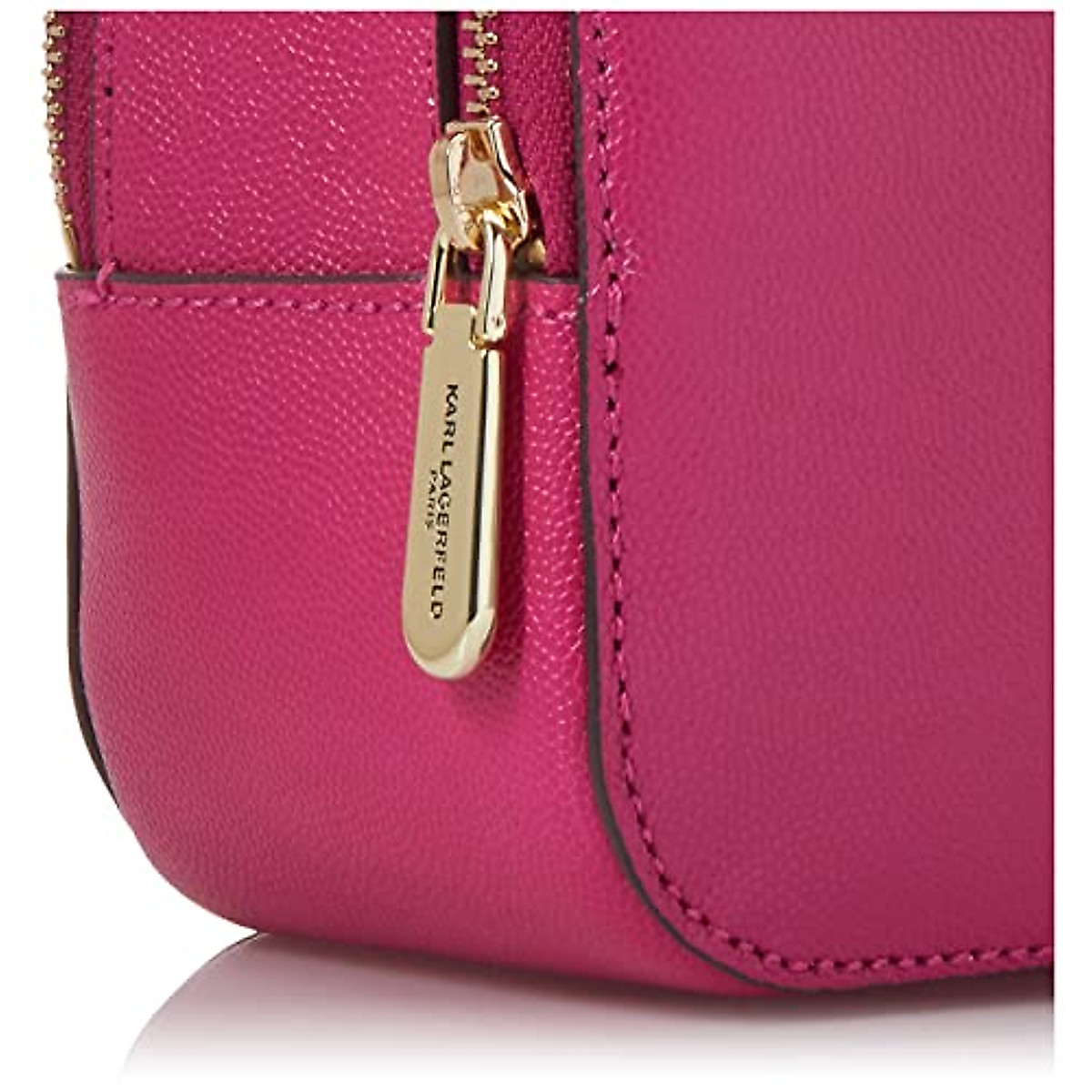 Karl Lagerfeld Paris Simone Fur Camera Crossbody, Magenta