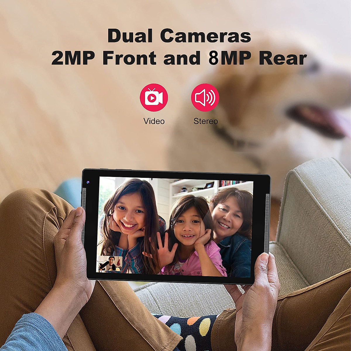 Android 12 Tablet 10.1 Inch Tablets with Stand, 6+6 GB RAM 128GB ROM 512GB Expandable, Google GMS Tablet, 6000mAh Fast Charge, 8MP Dual Camera, 2.4G/5G WiFi6, IPS HD Touch Screen (Black)