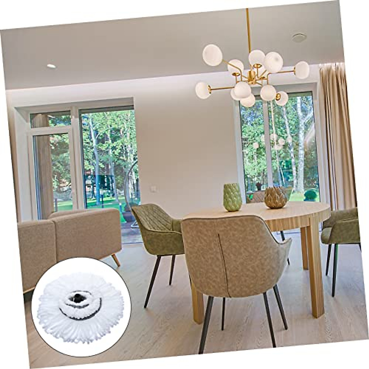 SEWOART Mop Replacement Head Automatic Mop Heads Cleaning Head for Mop Cleaning Mops Refill Easy Cleaning Mop Industrial Mop Replacement Mop Head Mop Head Replacement Cotton Thread