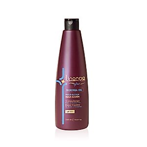 Linange Spa –Multi-Action Moringa Oil Shampoo (500ml); Moisturizing, Revitalizing Hair Care Product; Hair Shampoo for Men and Women – Great for Colored, Straightened,Treated Hair
