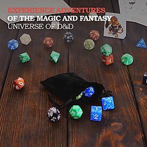Dungeons and Dragons Essentials Kit - Starter Set Extra 6 Dice Sets, Flannel Bags, Master Screen, Figures, New Heroes, Dice Guide, Statistic Sheets - DND 5th Edition Rolling Board Game