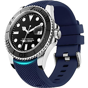 Fullmosa 22mm Silicone Watch Bands No Gaps Compatible for Samsung Galaxy Watch 46mm/Gear S3 Classic/Frontier, Galaxy Watch 3 45mm,(Blue)