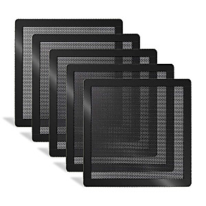 120mm 140mm PC Fan Dust Filter Magnetic Frame Computer Fan Grills Black Dust Mesh PC Cooler Filter Screen Dustproof Case Covers 5 Pack (120 * 120mm)