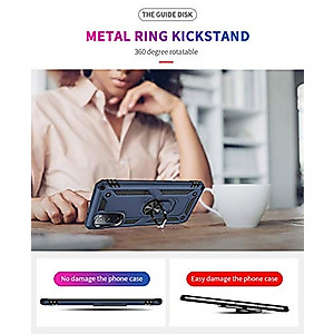 SKTGSLAMY Samsung Galaxy S20 FE Case,Galaxy S20 FE 5G Case,with Screen Protector,[Military Grade] 16ft. Drop Tested Cover with Magnetic Kickstand Car Mount Protective Case for Samsung S20 FE, Blue