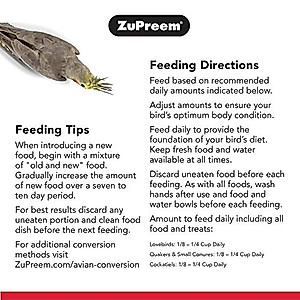ZuPreem Smart Selects Bird Food for Medium Birds, 2.5 lb (Pack of 2) - Everyday Feeding, Cockatiels, Quakers, Lovebirds, Small Conures