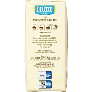 De Cecco Pasta, Egg Pappardelle, 8.8 Ounce