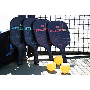 VERSIX Strike 4F Composite Pickleball Bundle for 4 Players (4 Composite Paddles + 4 Outdoor Pickleballs+ Drawstring Bag)