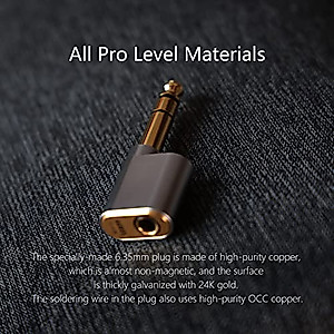 DD ddHiFi DJ65B (AL) 6.35mm Male to 4.4mm Female Headphone Jack Adapter, Audio Converter for Earphones/Headphones