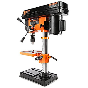 WEN 4211 3.2-Amp 10-Inch 5-Speed Cast Iron Benchtop Drill Press with Laser and Keyless Chuck , Black