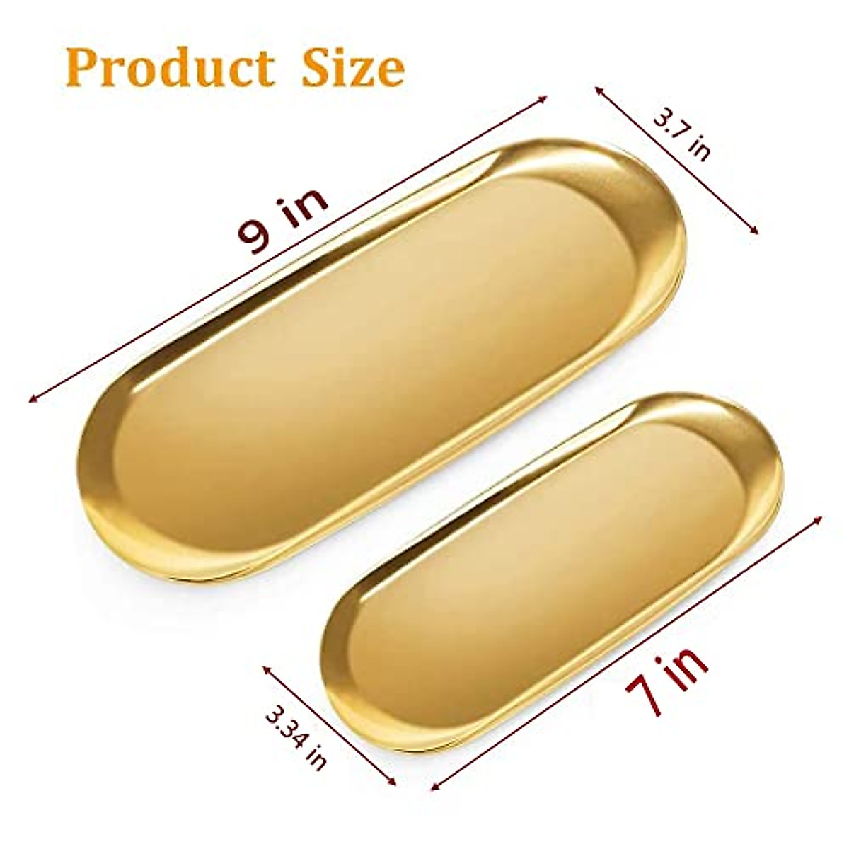 MODUODUO Bathroom Vanity Trays Set of 2 Toilet Tank Storage Tray for Towel Cosmetics Ring Jewelry Organizers Bathroom Candle Perfume Soap Shampoo