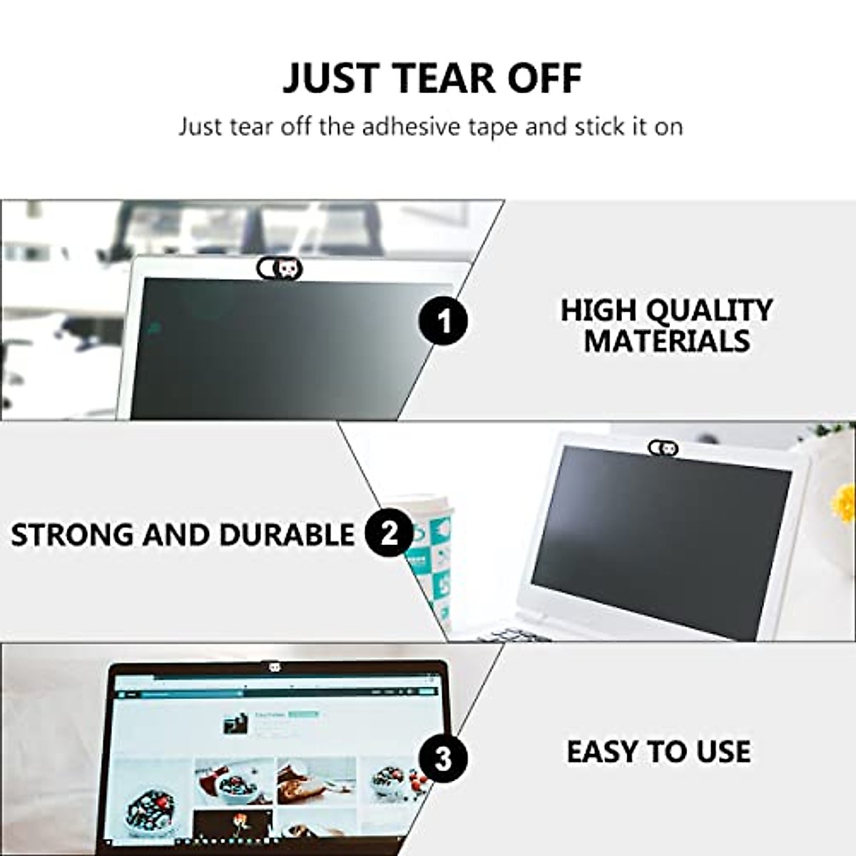SOLUSTRE Tableta 6pcs Thin Tablet Office Privacy Laptop Lovely Smartphone Computer for Animal Sticker Web Camera Anti Ultra Slide Kitten Pattern Blocker Slider Lens Cartoon Cat Camera Slider