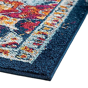 Unique Loom Parker Collection Area Rug - Kokulu (6' x 9' Rectangle, Multi/Blue)
