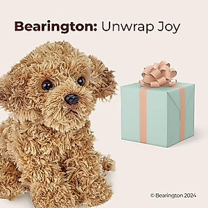 Bearington Caramel Dog 13 Inch Stuffed Dog - Puppy Stuffed Animal - Dog Plush - Goldendoodle Stuffed Animal Labradoodle