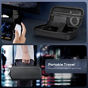 10 in 1 Accessories Kit for Playstation Portal, KOVA Carrying Case & TPU Skin Cover with Kickstand for PS5 Portal Console, Travel Shell with 2* Screen Protector & 4* Thumb Grip for PS Portal Handheld, Black