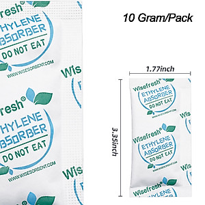 Wisesorb 20PCS 10 Gram Ethylene Gas Absorber Packet, Vegetable & Fruit Fresh Produce Protector, Food Freshness Extender, Fresh Fruit Preserver, Vegetable Saver