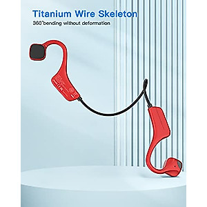 Bone Conduction Headphones Bluetooth,Open Ear Wireless Sport Headphone with Mic,Waterproof Sweatproof Conducting Headsets Bone Induction Headphones for Running,Cycling,Workout,Gym