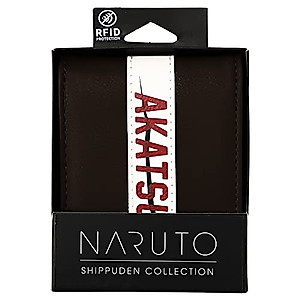 Akatsuki PU Applique Nylon and PU Bifold Naruto Wallet