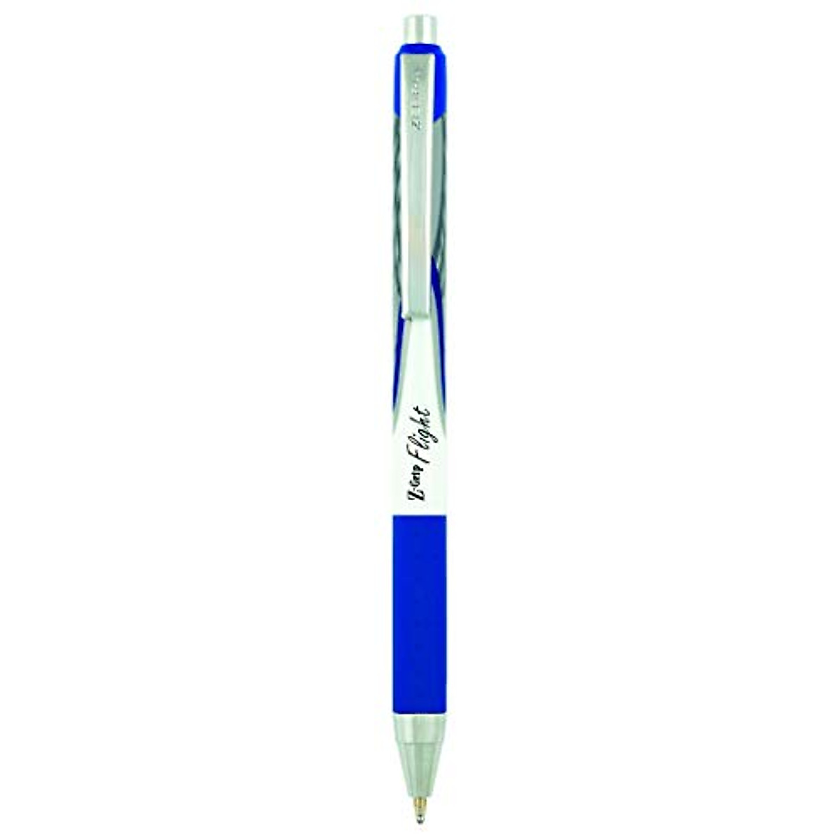 Zebra Pen Z-Grip Flight Retractable Ballpoint Pen, Bold Point, 1.2mm, Blue Ink, 12-Count