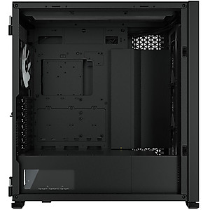 CORSAIR iCUE 7000X RGB Full-Tower ATX PC Case – Three Tempered Glass Panels – Spacious Interior – Easy Cable Management – 4x CORSAIR SP140 RGB ELITE Fans Included – Black