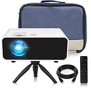 Projector Movie Projector Mini Projector for Outdoor Movies, Projector Screen with 45000 Hours LED Life, 1080P Supported, Compatible with PS4, PC, HDMI, VGA, TF, AV for Home Cinema Outdoor Movie.