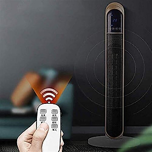 Outdoor Garden Heater Oscillating PTC Ceramic Heater - Remote Control Upright Heater Internal Oscillation 12 Hour Timer & 2 Heat Settings Thermostat and Safety Cut-Off Patio Heater