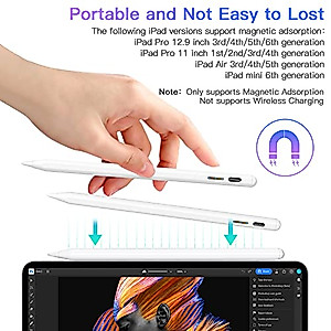 Hastraith Stylus Pen for iPad(2022-2018) with Palm Rejection&Tilt Function, Smart Active iPad Pencil 1st Generation for Apple iPad 10/9/8/7/6th, iPad Air 5/4/3rd, iPad Pro 12.9/11", iPad Mini 6/5 Gen