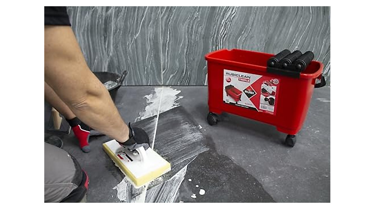 RUBICLEAN Triple SuperPro Grout Bucket - Lightweight & Durable