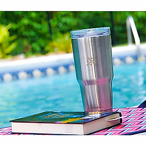 Extremus Temps Coffee Travel Mug Stainless Steel Vacuum Insulated Coffee Tumbler, Upgraded 100% Leakproof Water Bottle Lid And Easy-to-sip Coffee Lid, Coffee Travel Tumbler (30 oz, Stainless, 2 Lids)