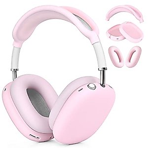 Filoto Case for Airpods Max Headphones, Silicone Cover for Apple Airpod Max,Accessories Cases (Pink)
