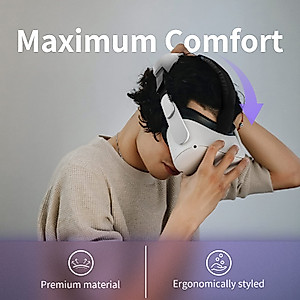 VirtualBuff Elite Strap with 8000mAh Battery Pack for Oculus Quest 2 VR Headset Accessories, Doubled Playtime and Enhanced Comfort, Fast Charging, LED Battery Level Indicator