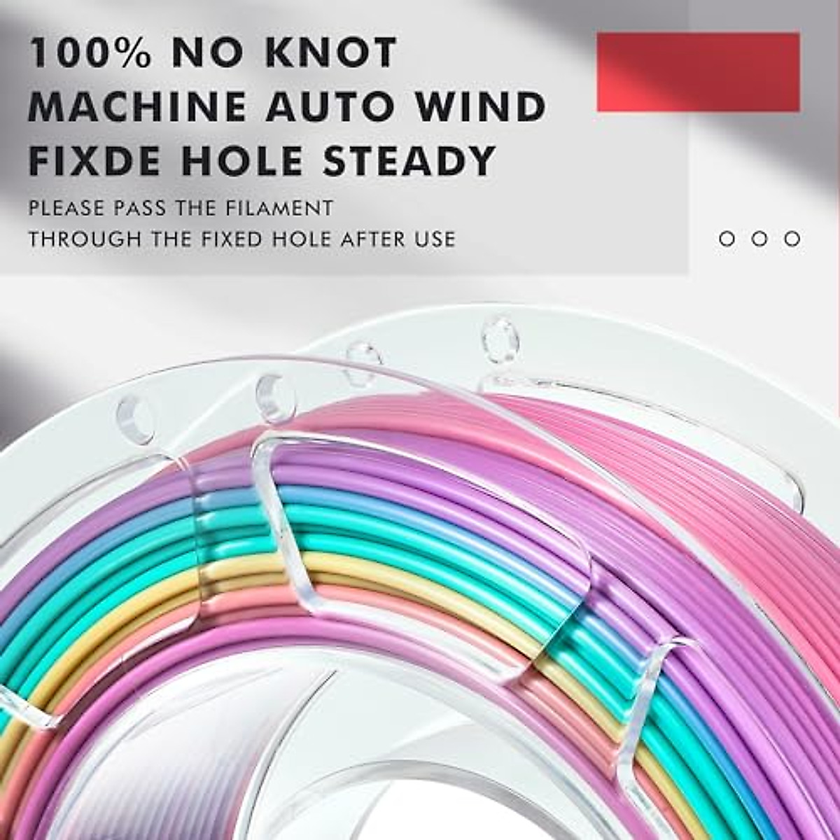 6 Colors PLA 3D Printer Filament Bundle 1.75mm PLA Printing Material Each Roll 200g Vacuum Packaging Printing Filament Dryer Black Red Blue White Rainbow Fluorescent Green Filament Supplies