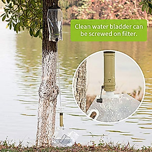 miniwell Gravity Water Purifier Straw Fairly Light and Easily Packed. Multi Use for Group Camping and Famliy Emergency Prepardness L605G