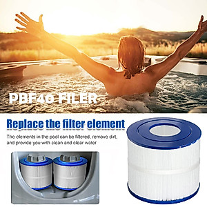 Vickmons 2 Pack PBF40M Spa Hot Tub Filter Replacement Compatible with Pleatco PBF40M, Bull Frog Spas, Wellspring 30 Coreless 10-00282