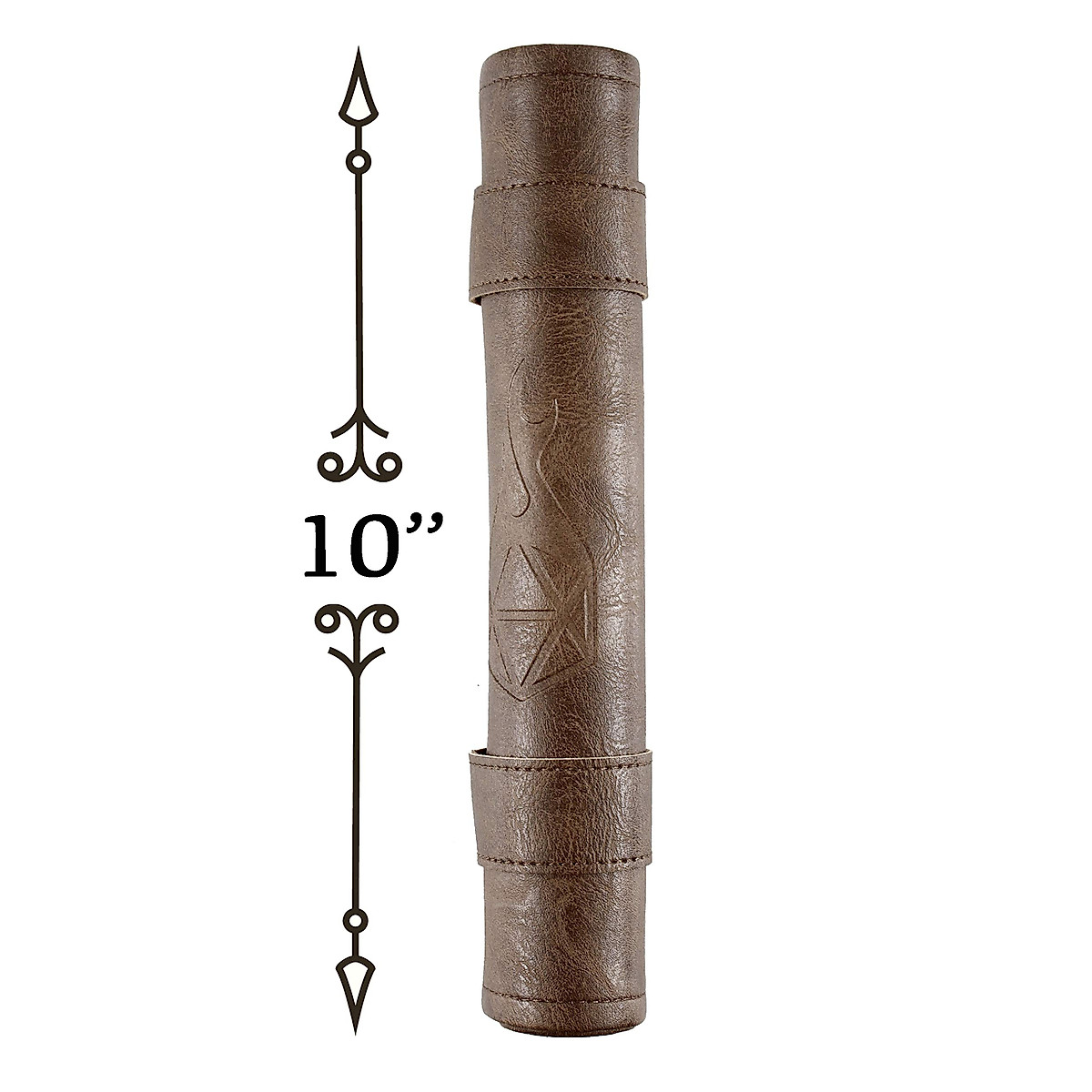 Forged Dice Co Scroll Dice Tray and Rolling Mat with Zippered Dice Holder - Storage Pouch Holds up to 14 Metal or Plastic Polyhedral Dice - Compatible with DND and Dungeons & Dragons Game Dice