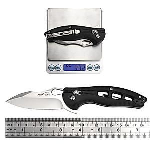 ALBATROSS 7.25" EDC Axis Lock Ball Bearing Assisted Opening Folding Pocket Knife with Satin Blade FRN Handle FK036SC-BK