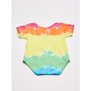 Liquid Blue unisex baby Woodstock Banded Short Sleeve Onesie T Shirt, Tie/Dye, 0-6 Months US