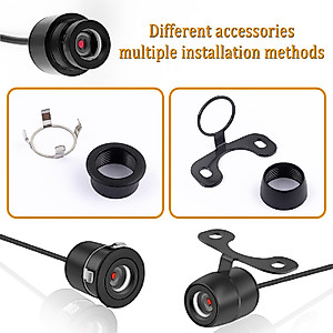 Car Reverse Backup Camera - [HD Night Vision] [170°Wide Angle] Front Side Rear View Camera with Dual Purpose Design - Waterproof Universal Reverse Camera for Car Truck SUV RV