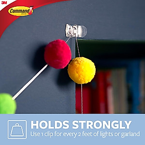 Command Small Decorating Clips, White, 40-Clips, 48-Strips, Decorate Damage-Free