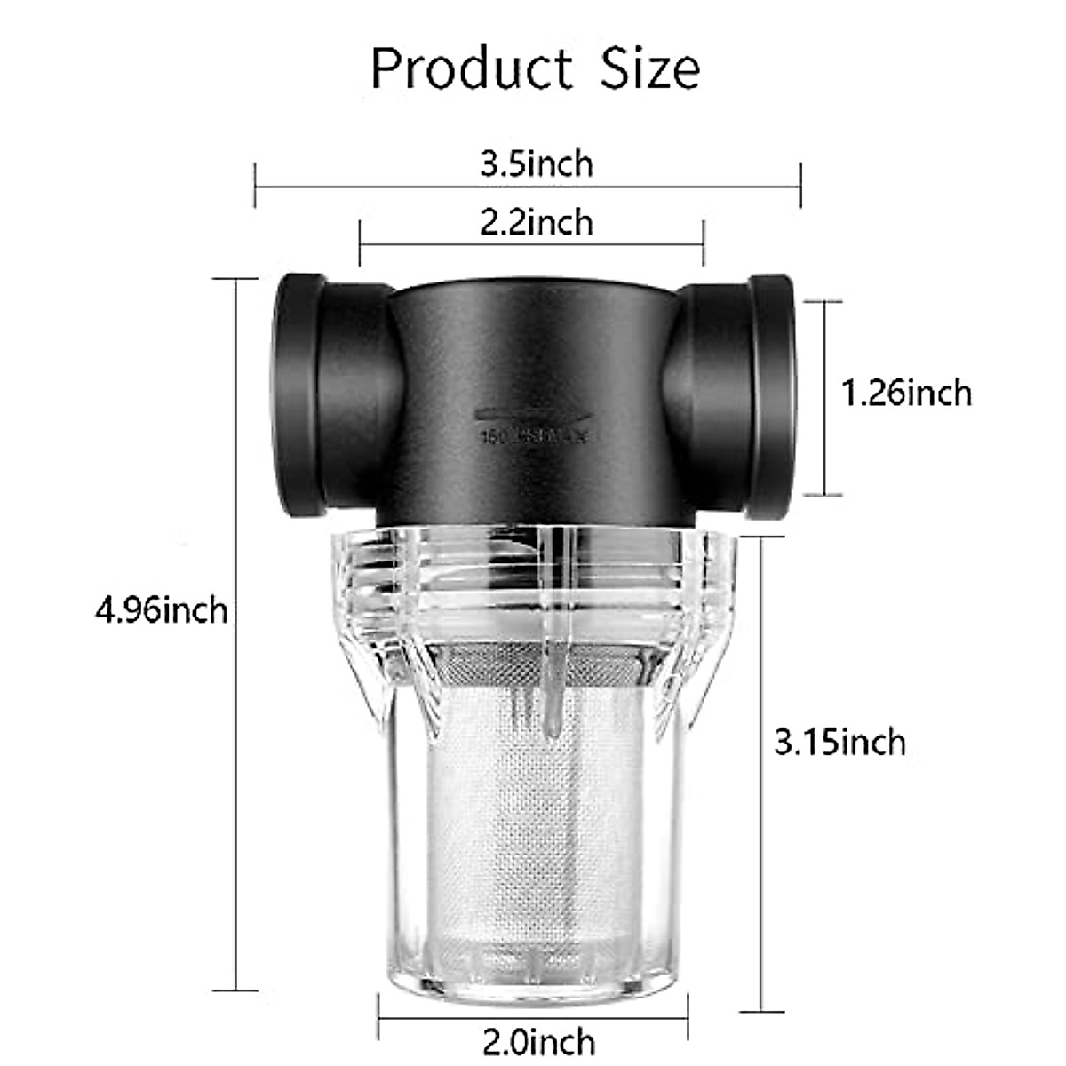 Cxztcl Inline Pipe Filter 1 Inch 40 Mesh Sediment Filter Strainer Attachment Raw Water Strainer for RV,Outdoor Gardening,Pressure Washer