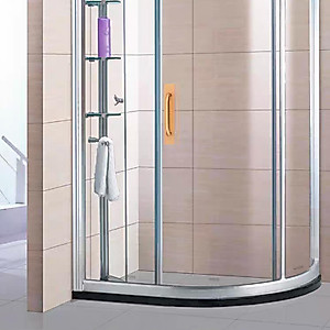 ZHITX Self-Adhesive Glass Door Handles,No-Drilling Shower Door Push Pull Handles Helper with Adhesive Sticker Door Handle for Any Furniture Handle Replacement DIY (Silver 2Pcs, 8.3 inches)